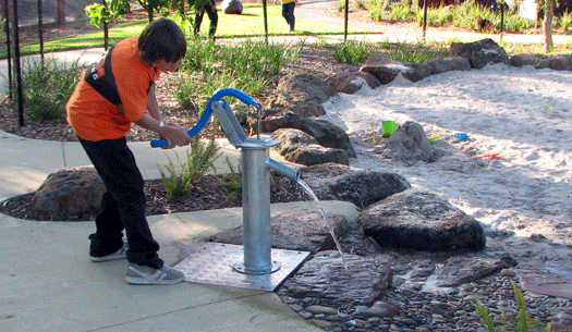 Playground equipment - sand, water and music